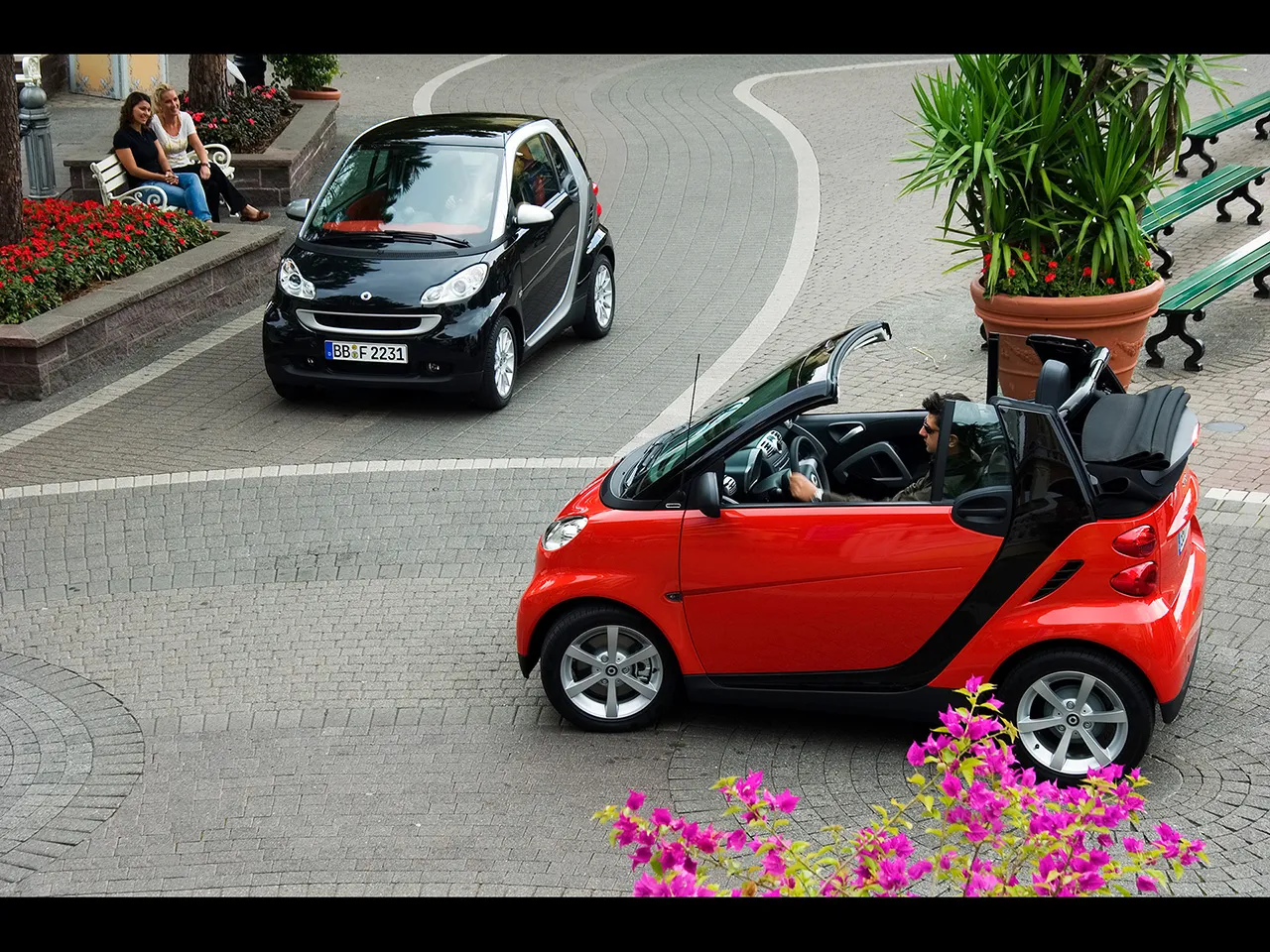 Smart fortwo Cabrio edition red